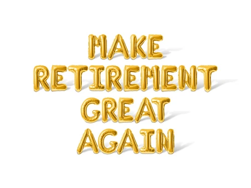MAKE RETIREMENT GREAT AGAIN Letter Balloon Banner - Retirement Party ...