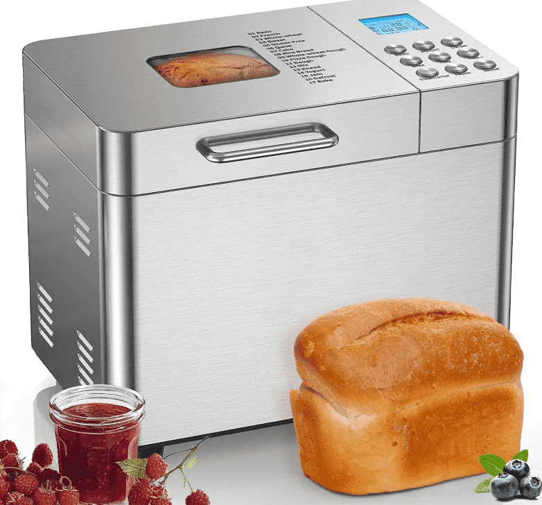 2LB Bread Maker Machine 17 in 1 Automatic Stainless Steel Bread Machine ...