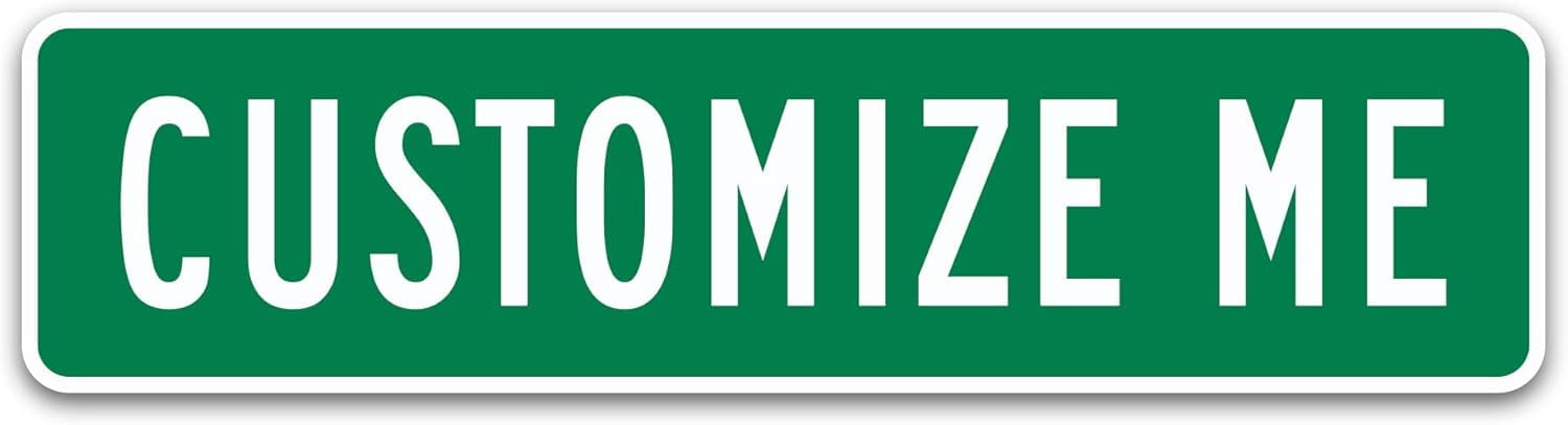 MAKEGELD - 18 x 4" - Custom Novelty Street Name Sign - .040″ White Rust ...