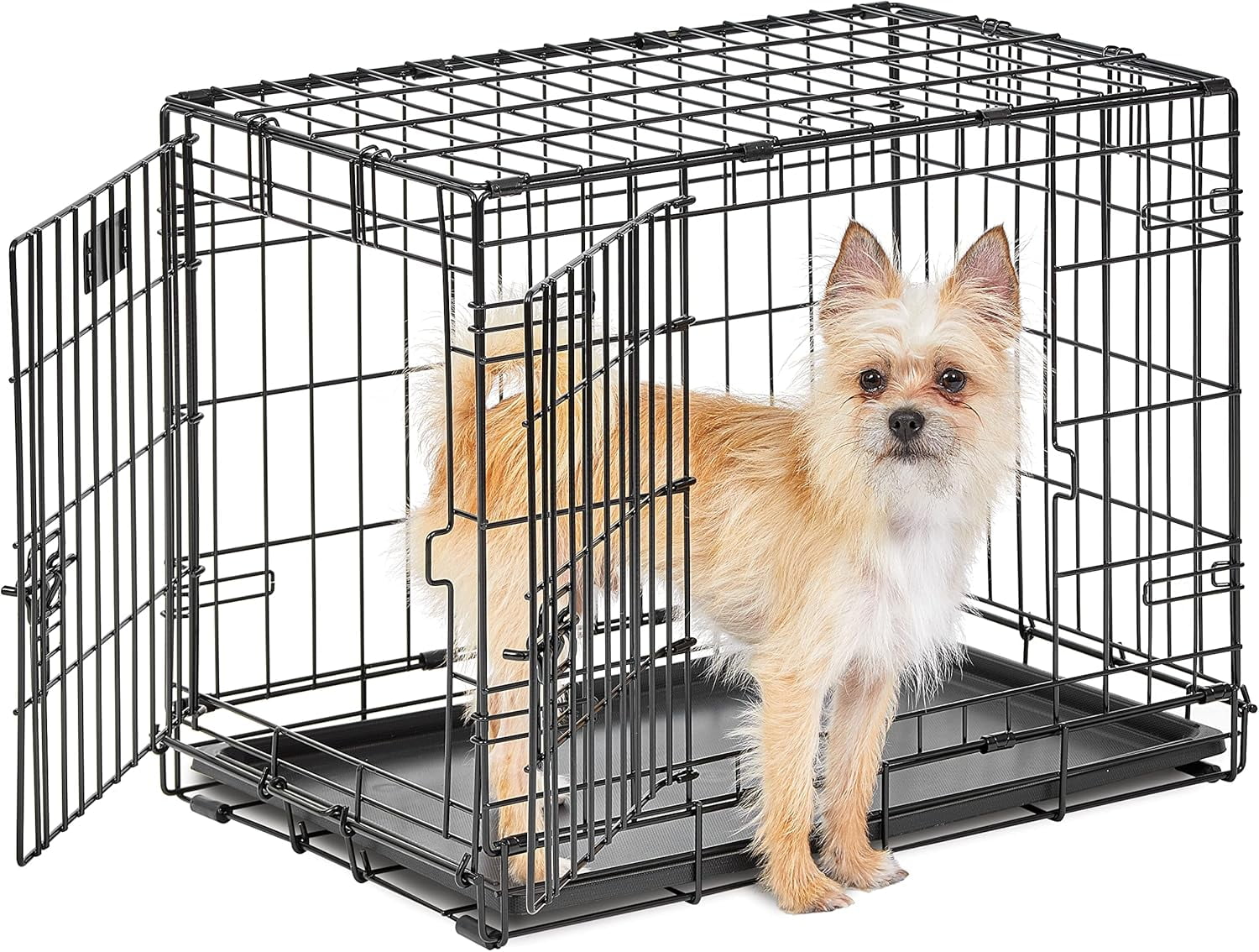 MAKEGELD Medium LifeStages Double Door 30-Inch Folding Dog Crate ...