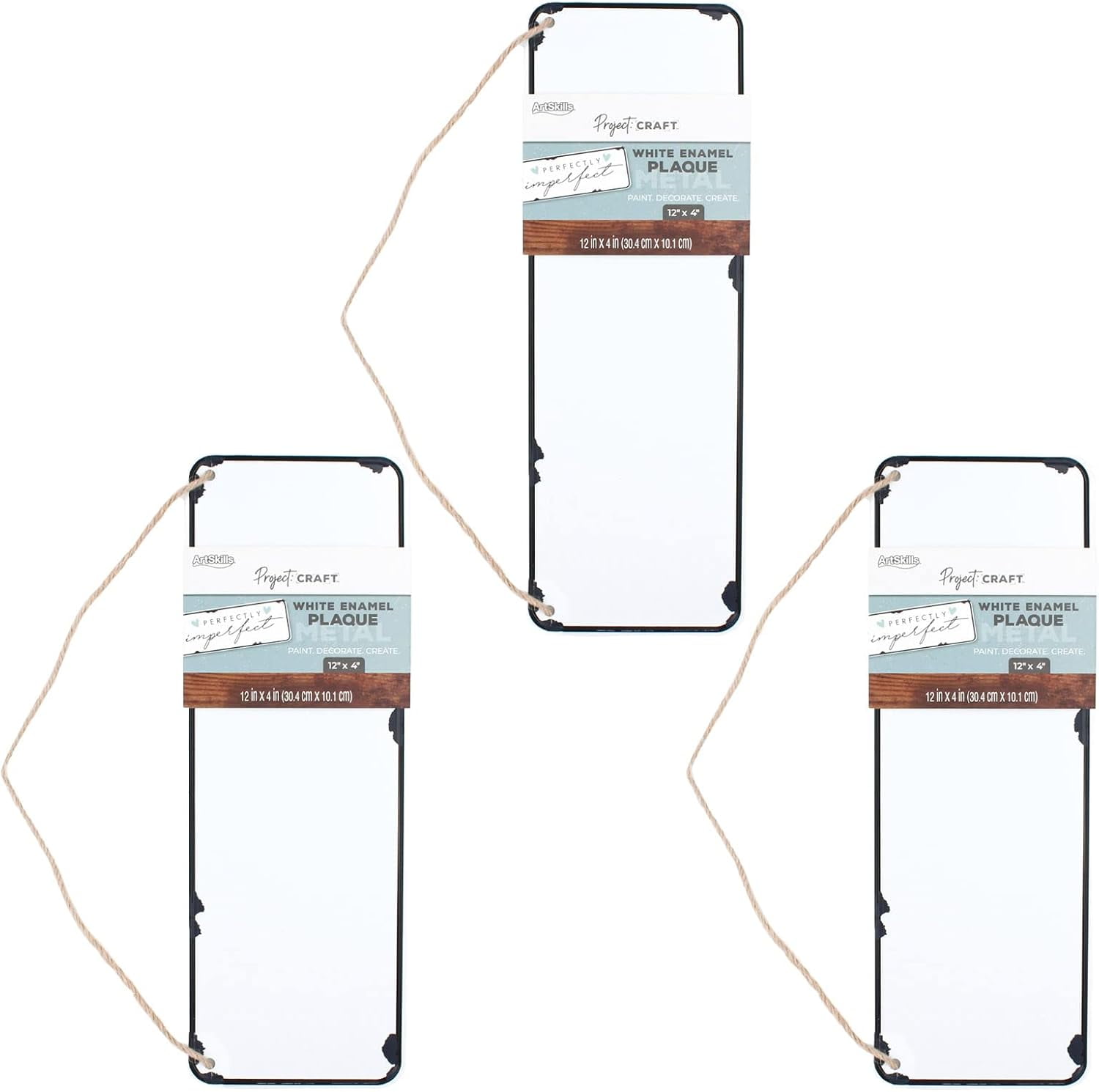 MAKEGELD Rustic Blank Metal Signs 12” x 4”, Create Personalized Vintage ...