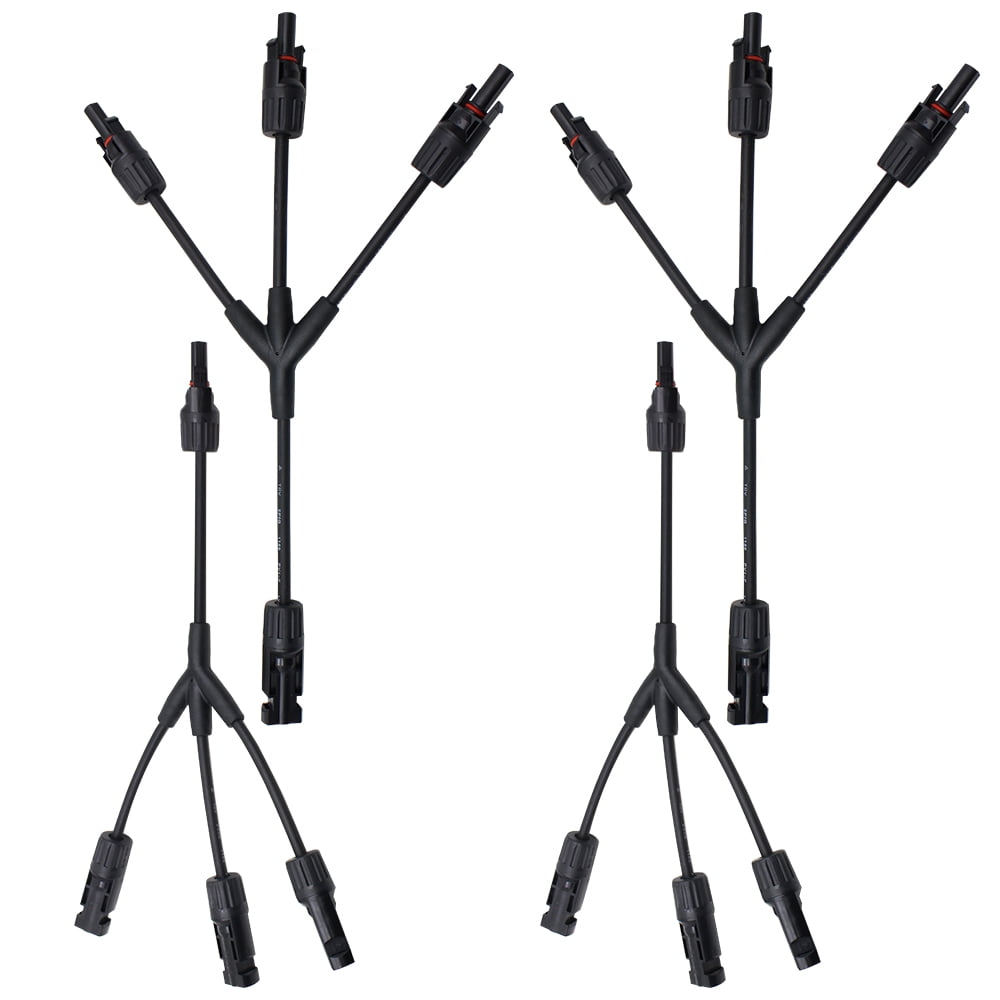 MAKERELE Solar Y Branch Connectors 1000V DC 1 to 3 Solar Panel Parallel ...