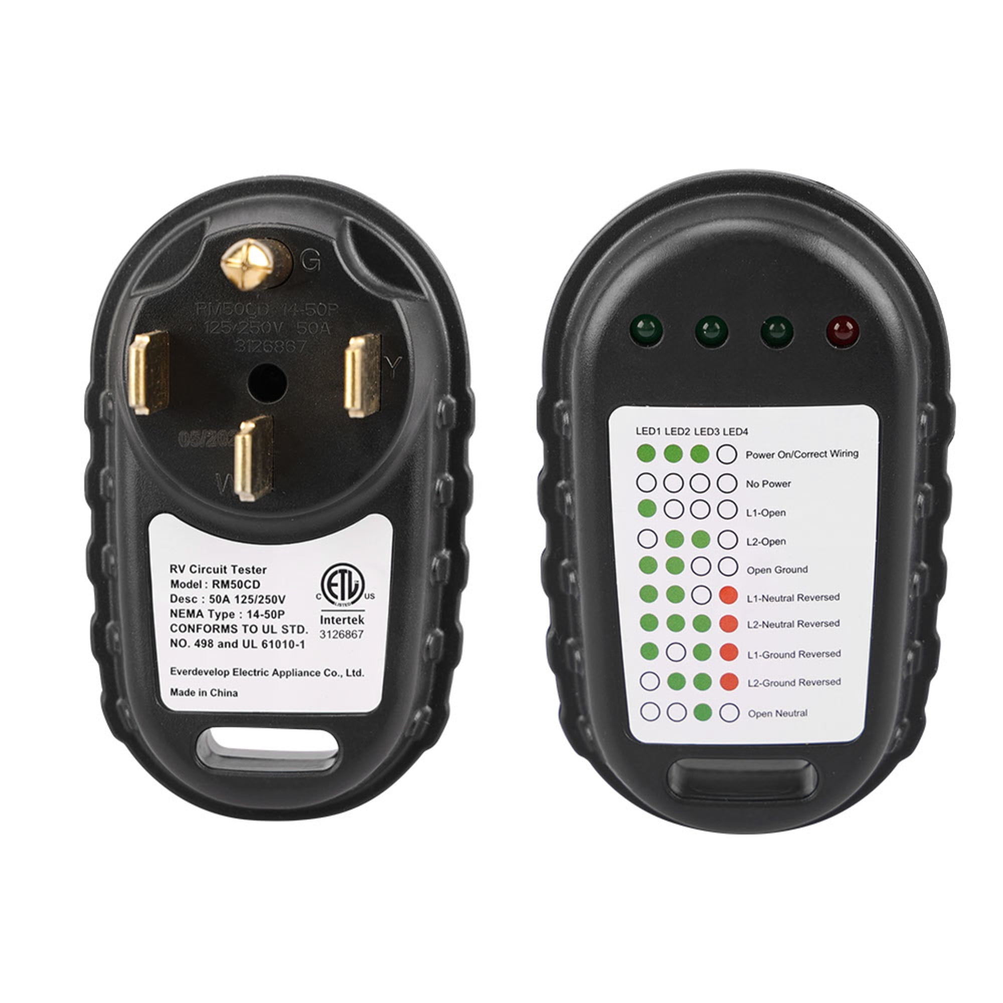Makerz 280 Circuit Analyzer Plug with Pedestal Tester and LED Indicator ...