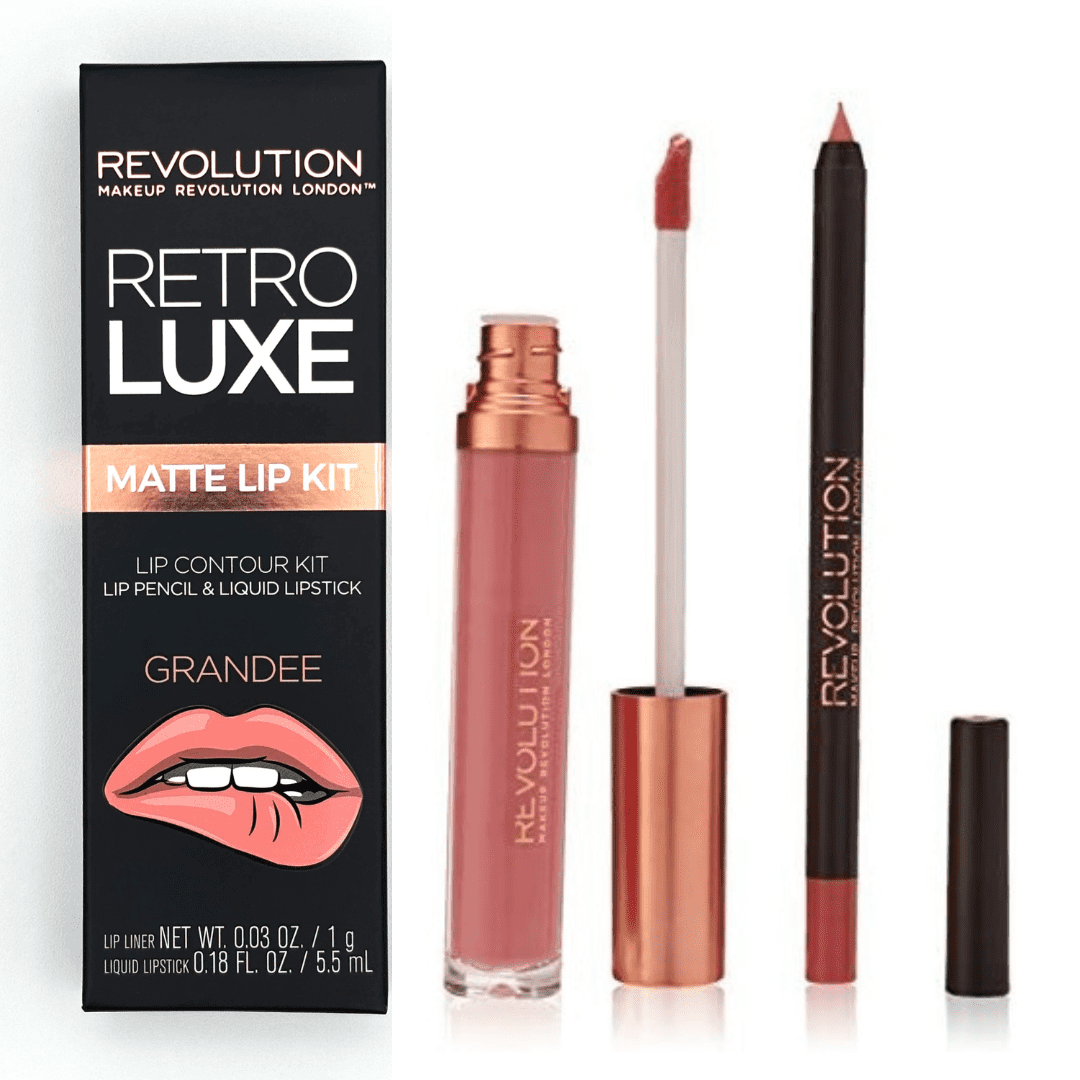 REVOLUTION Retro Luxe Lip Contour Kit - Pencil Lipstick (Value Pack ...