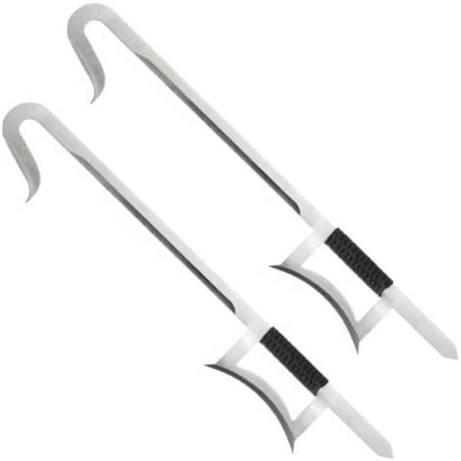 MAKOTO Chinese Hook Swords Set of 2 Silver - Walmart.com