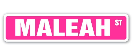 MALEAH Street Sign Childrens Name Room Sign | Indoor/Outdoor | 30" Wide ...