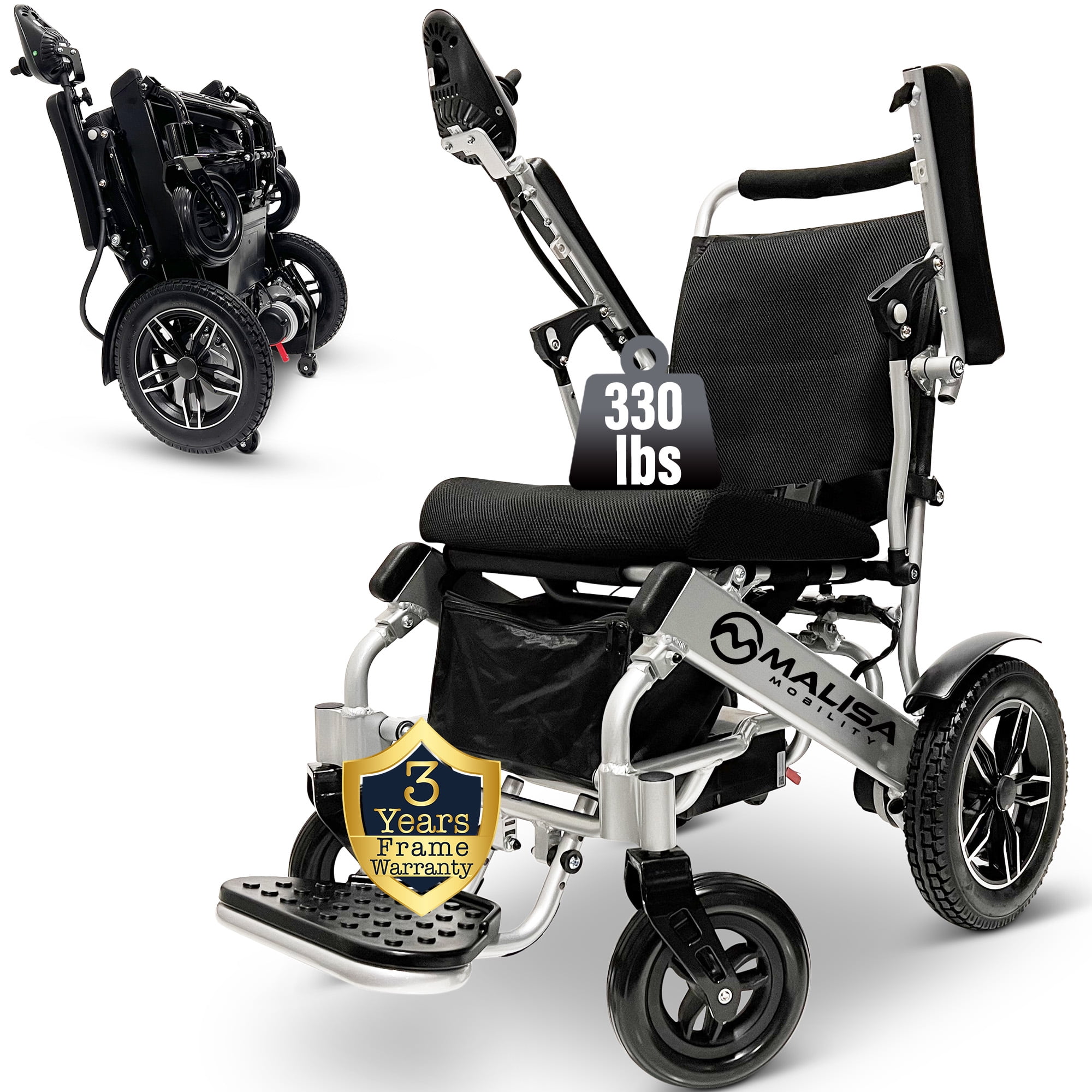 "MALISA Electric Wheelchair, Portable All Terrain, Lightweight ...