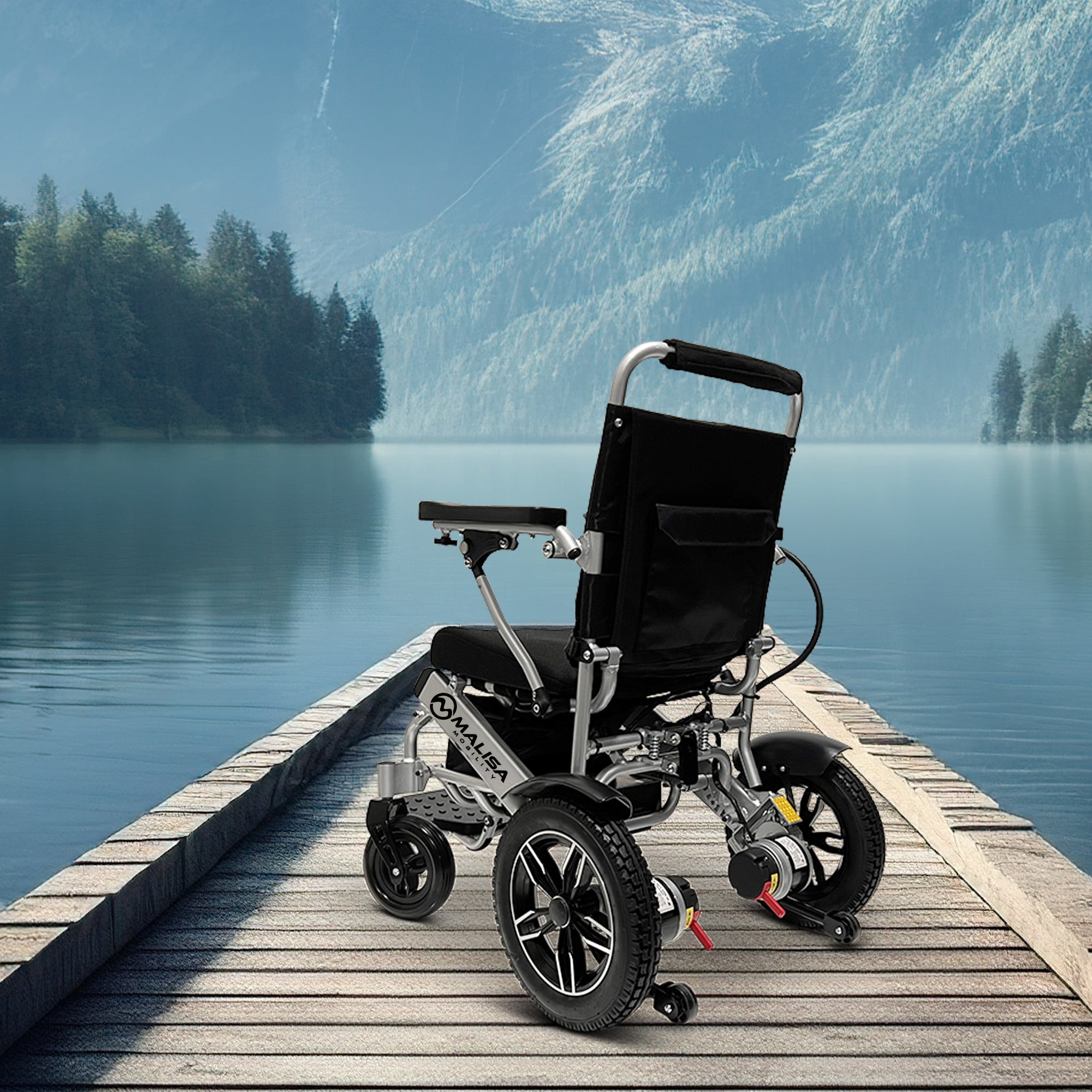 MALISA Electric Wheelchair for Adults, Portable All Terrain Lightweight ...