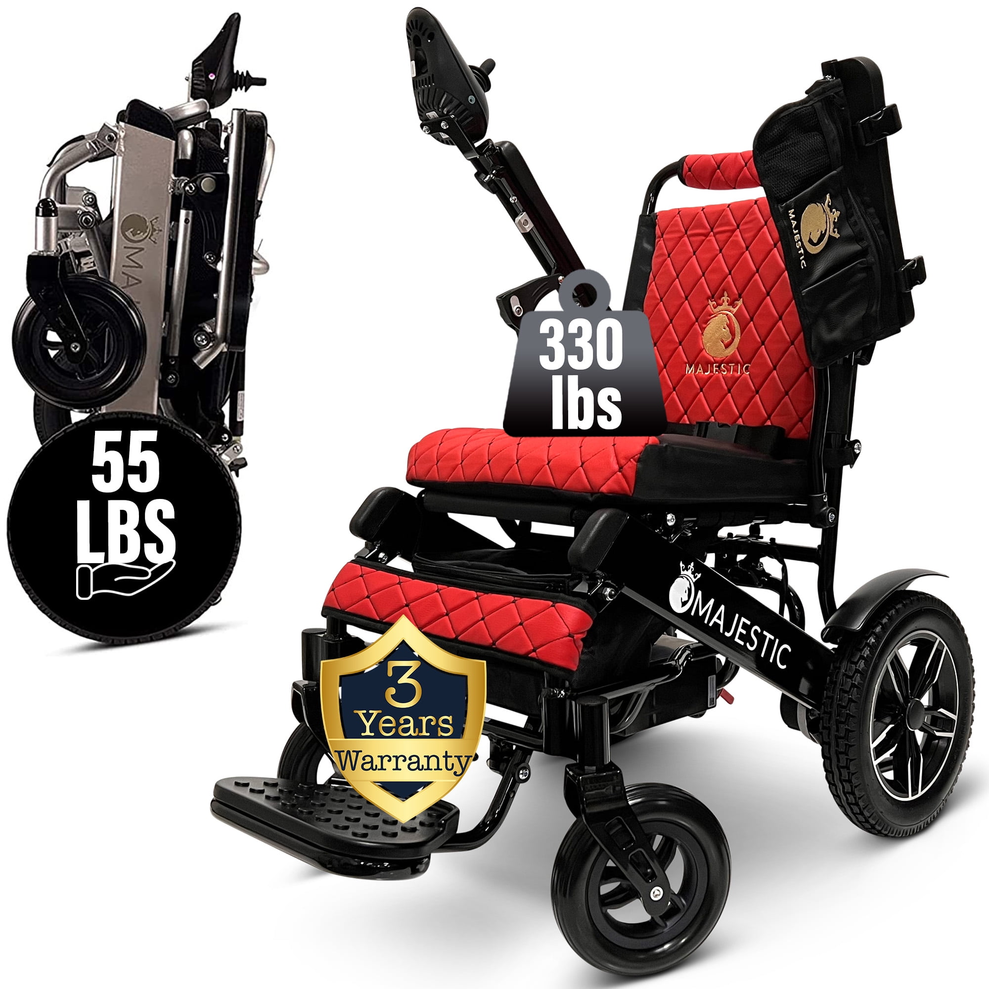 MALISA Electric Wheelchair for Adults, Portable All Terrain Lightweight ...