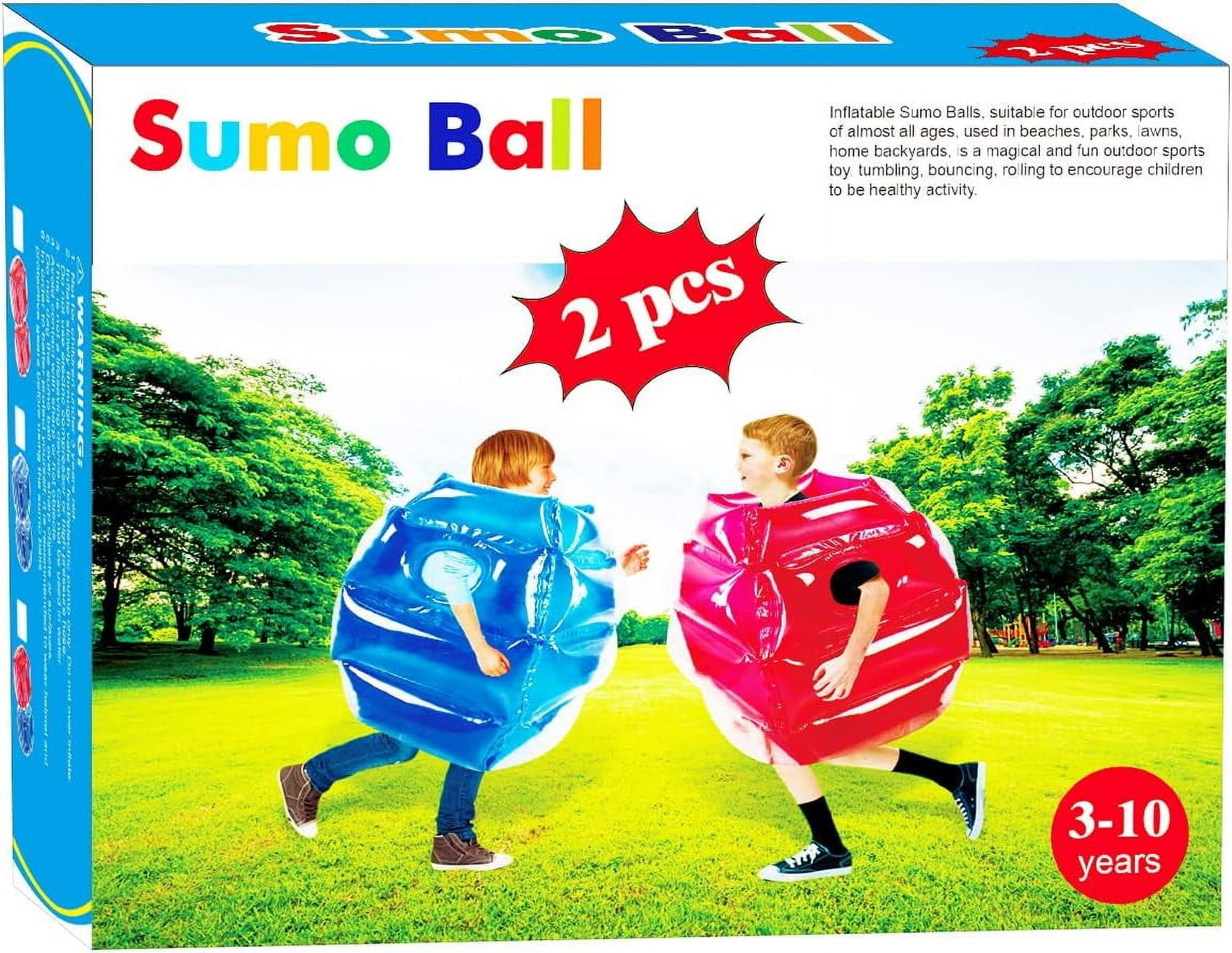 -MALL 2 pc Sumo Balls for Kids, Bubble Bounce Ball, Lawn Game for Child Outdoor Team Gaming Play ...