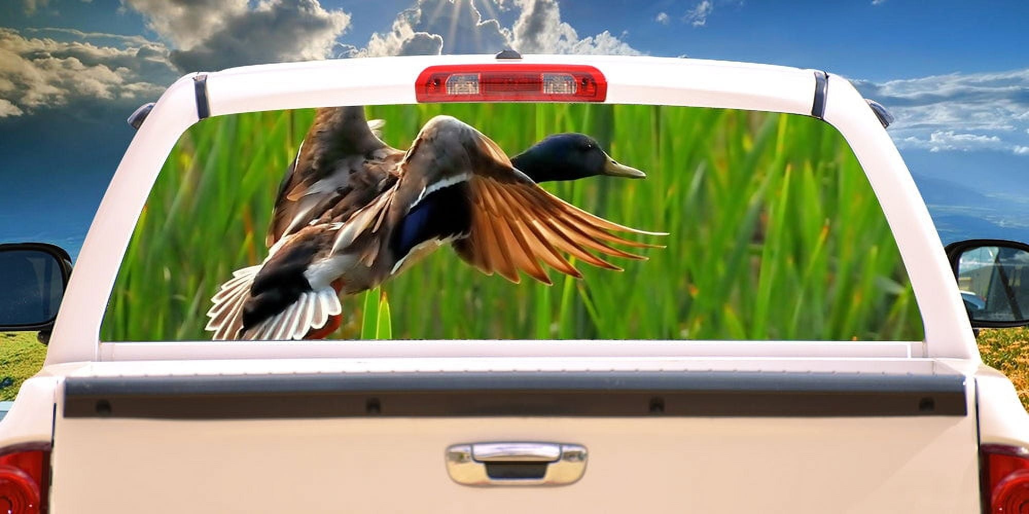 MALLARD DUCK Rear Window Graphic back truck decal suv view thru vinyl ...