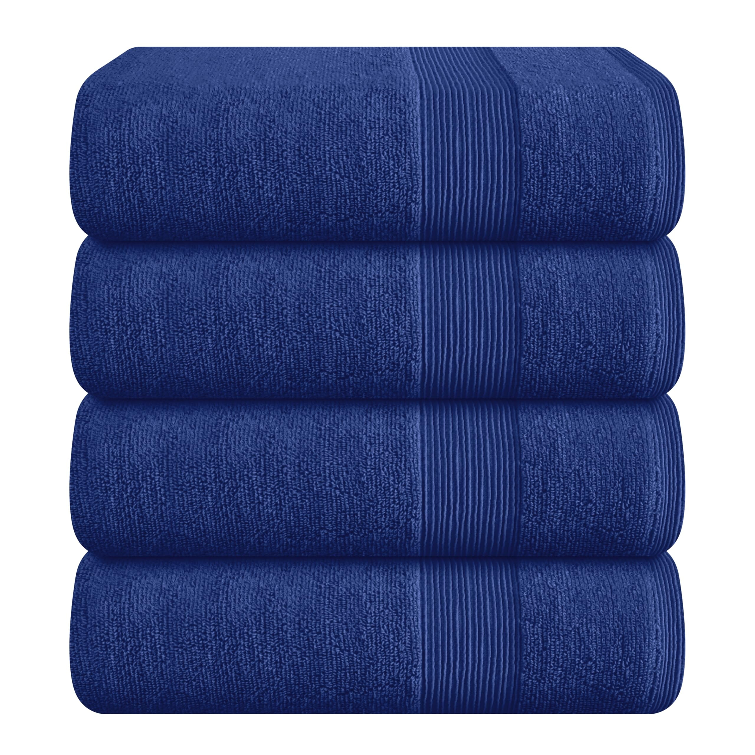 MALLONI HOME 4 Pack Bath Towel Set 27x54, 100% Ring Spun Cotton, Ultra ...