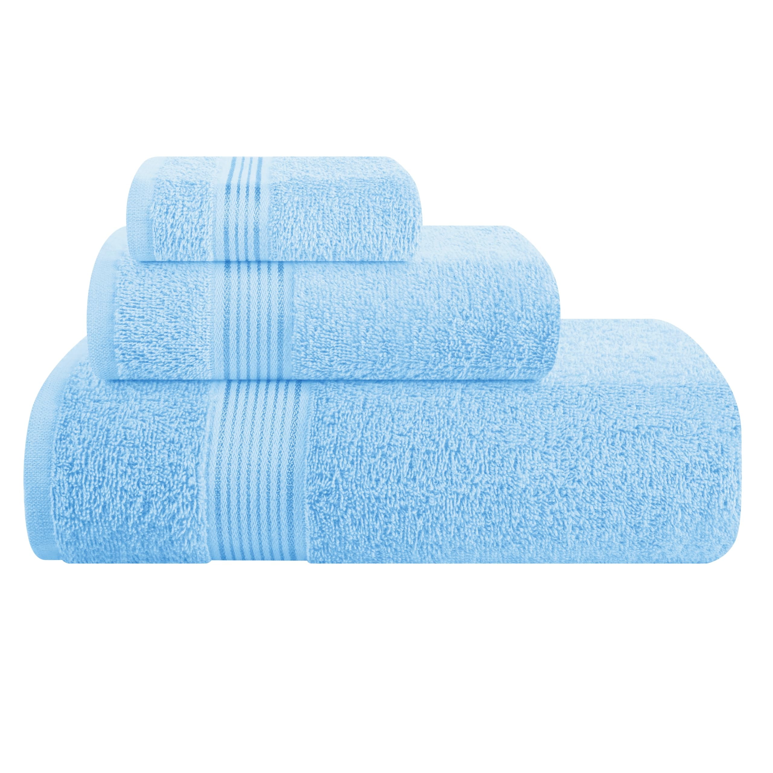MALLONI HOME Ultra Soft 3 Pack Cotton Towel Set, Contains a Bath Towel ...