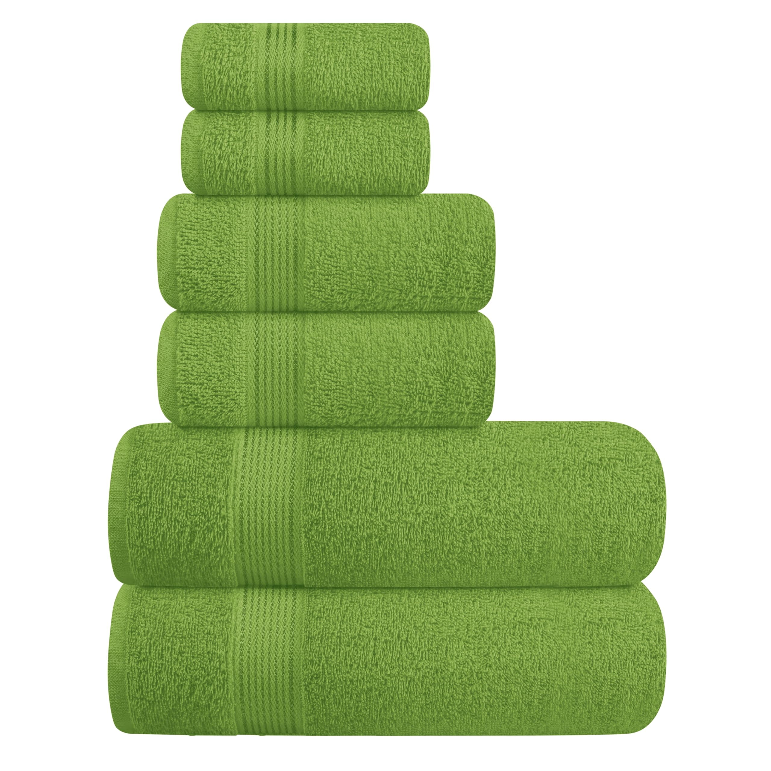 MALLONI HOME Ultra Soft 6 Pack Cotton Towel Set, Contains 2 Bath Towels ...