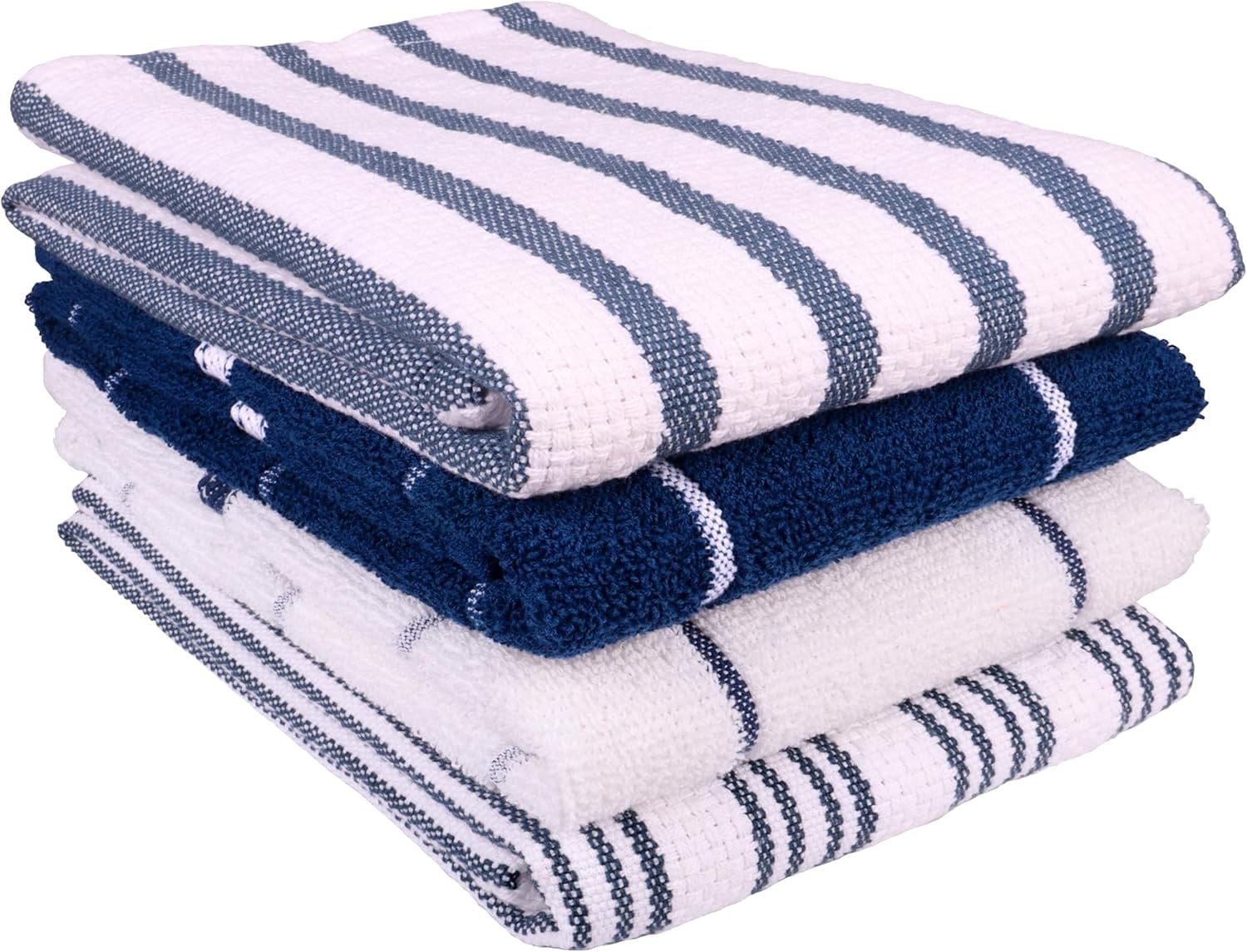 MALLOWEX Kitchen Towels Set, Pack of 4 | 16 x 26 and 17 x 25 Inches ...