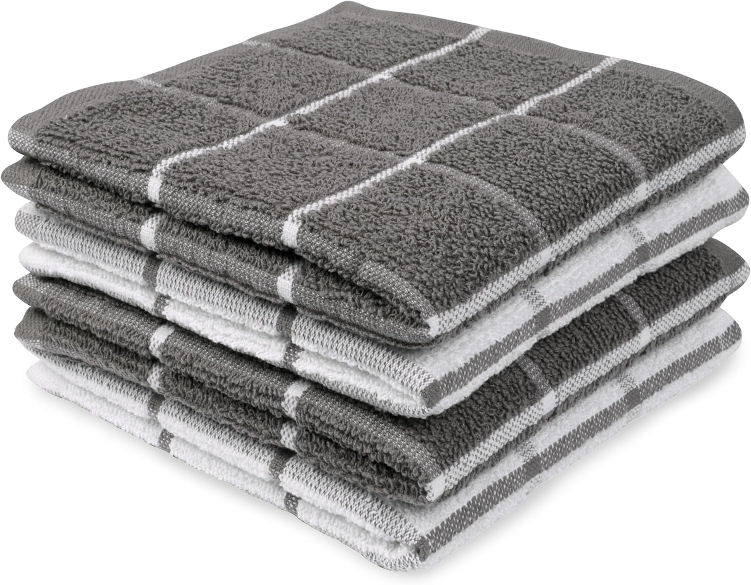 MALLOWEX Terry Kitchen Dish Cloth Set of 4 | 12 x 12 Inches | Super ...