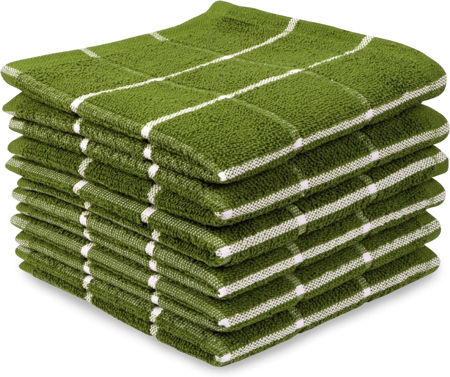 MALLOWEX Terry Kitchen Dish Cloth Set of 6 Solid | 12 x 12 Inches ...