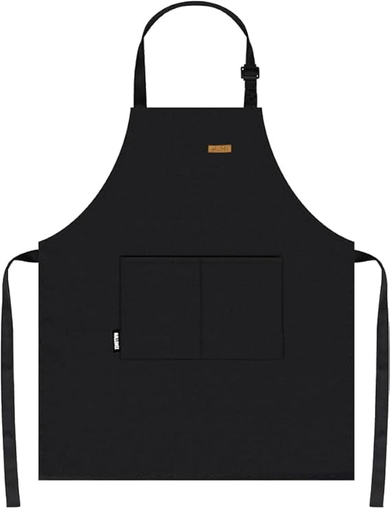 MALLOWEX Womens Apron for Kitchen with an Adjustable Neck with Long ...