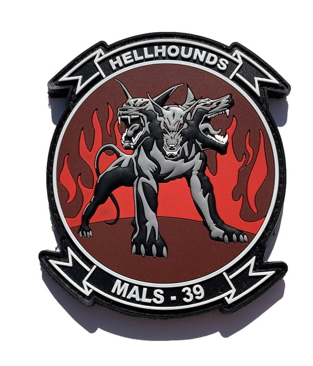 MALS-39 Hellhounds PVC Patch - With Hook and Loop - Walmart.com