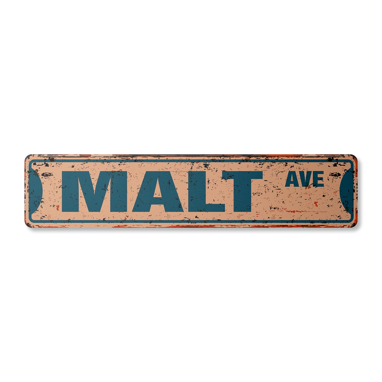 MALT Vintage Aluminum Street Sign shop store ice cream milkshake rustic ...