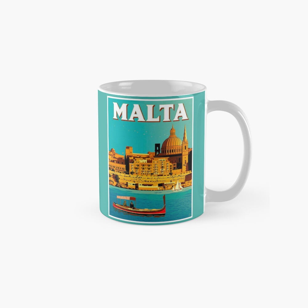 MALTA : Travel and Tourism Vintage Advertising Print Classic Mug ...