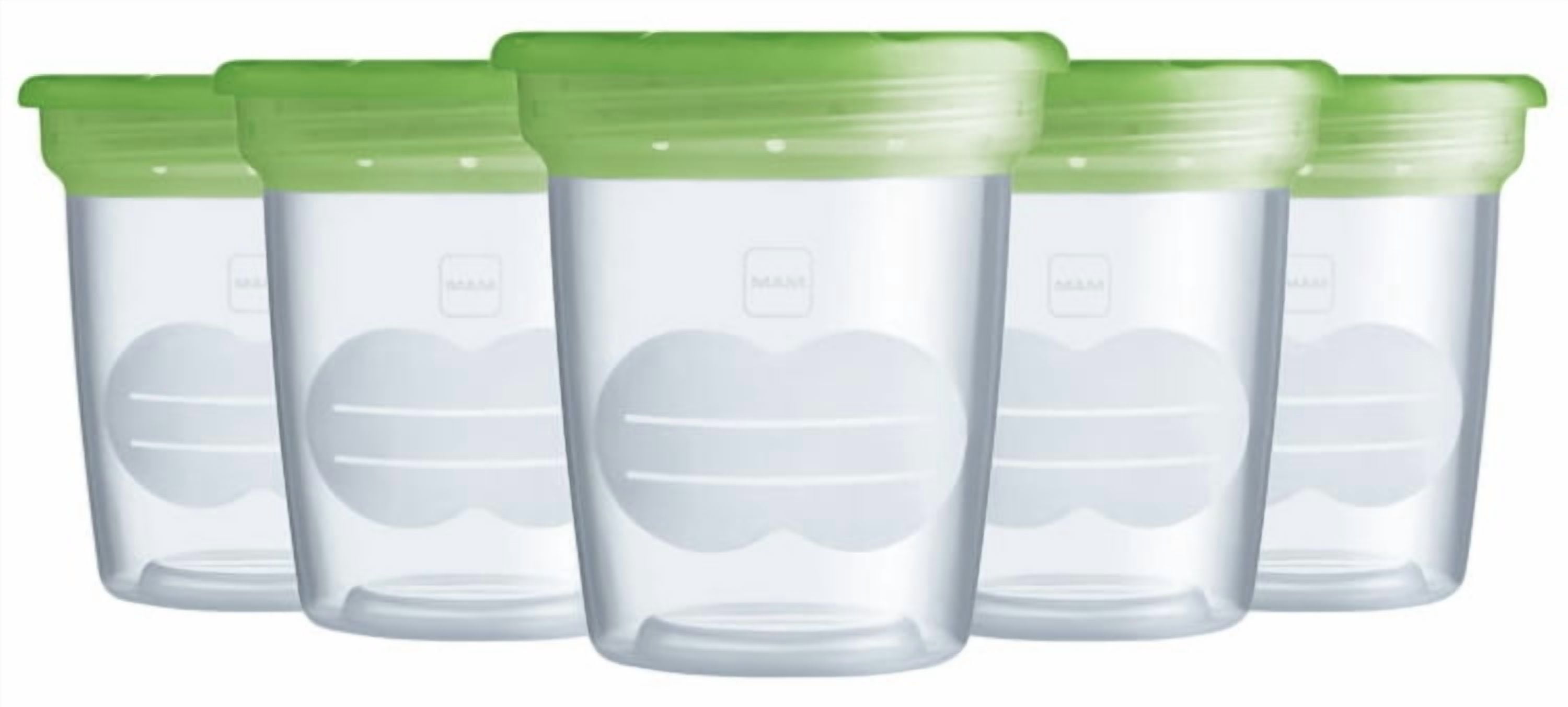MAM 5 Storage Cups – BPA-Free, Leak-Proof, Baby Food & Breast Milk ...