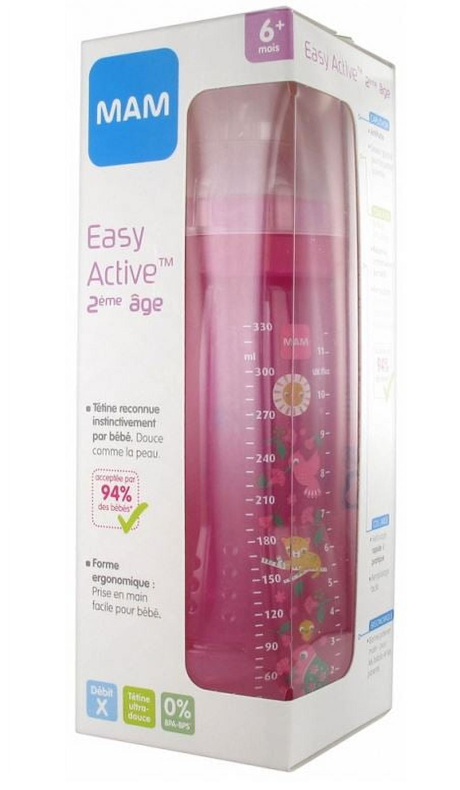 MAM Easy Active 2nd Age 330ml Bottle 6 Months and + - Color Pink 2 ...