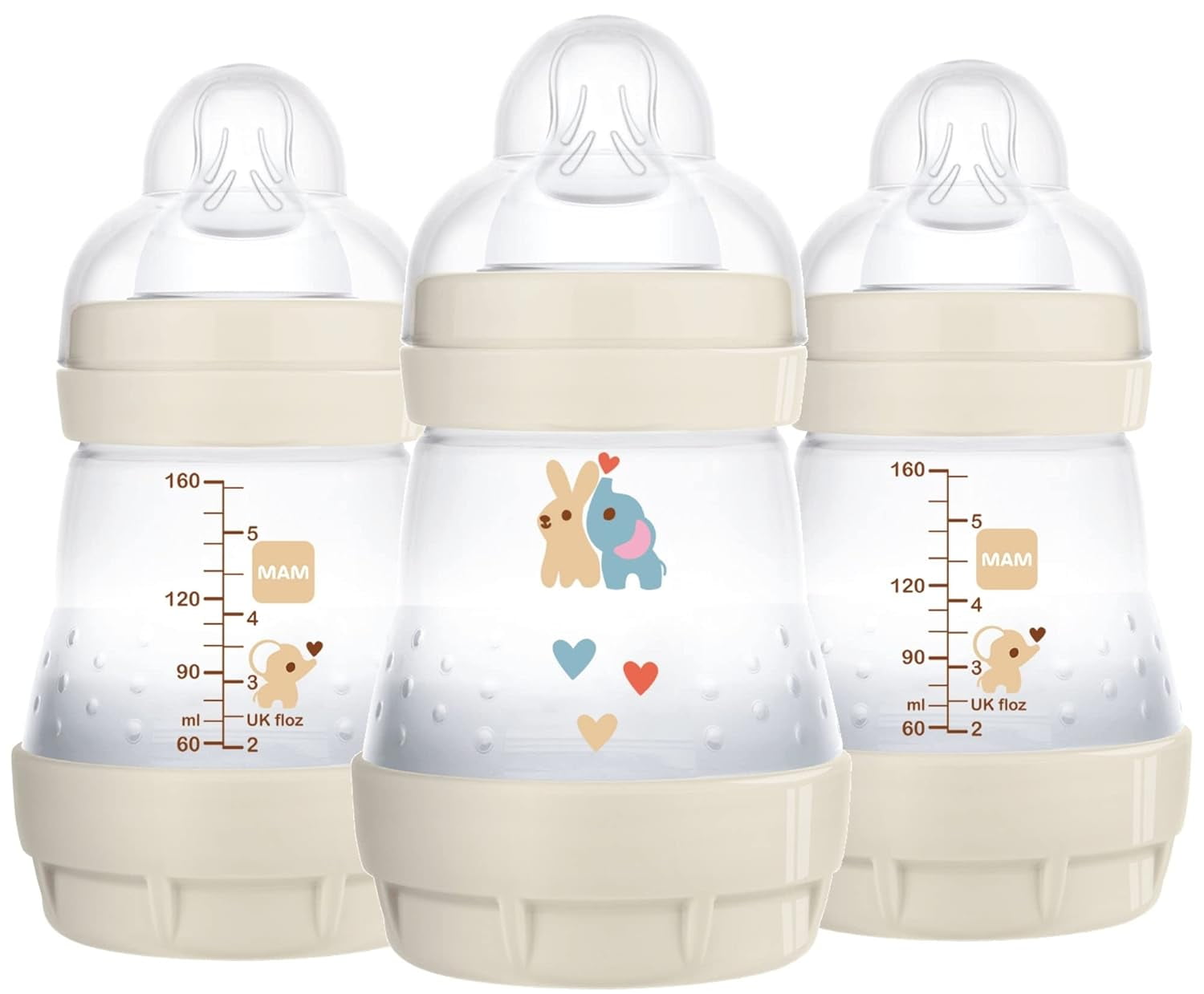 MAM Easy Start Anti Colic Baby Bottle 5 oz, Easy Switch Between Breast and Bottle, Reduces Air ...