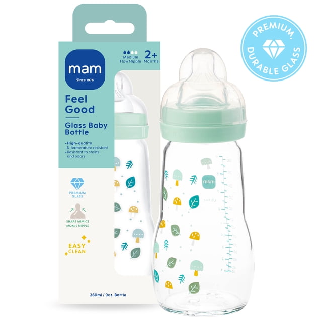 MAM Feel Good Glass Bottle 9oz, 1 PK, Unisex - Walmart Business Supplies