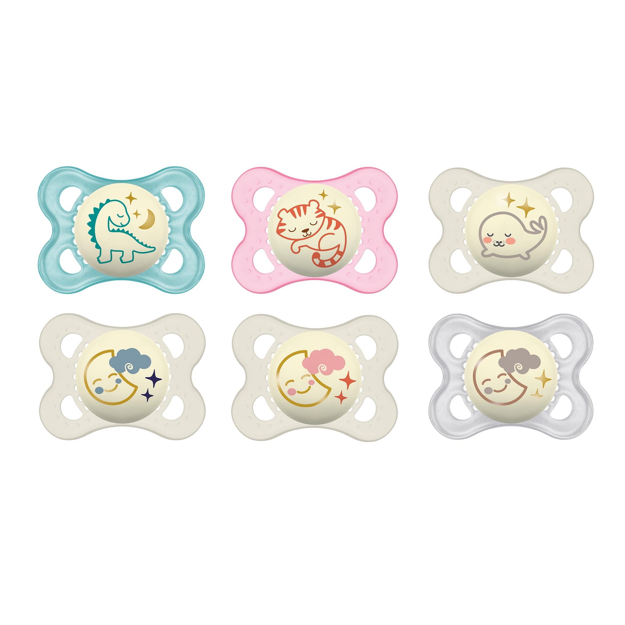 MAM Night Pacifier, 0-6 Months, colors may vary, 2 Pack - Walmart.com