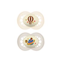 MAM Night Pacifier, 6-16 Months, Girl, 2 pack - Walmart.com