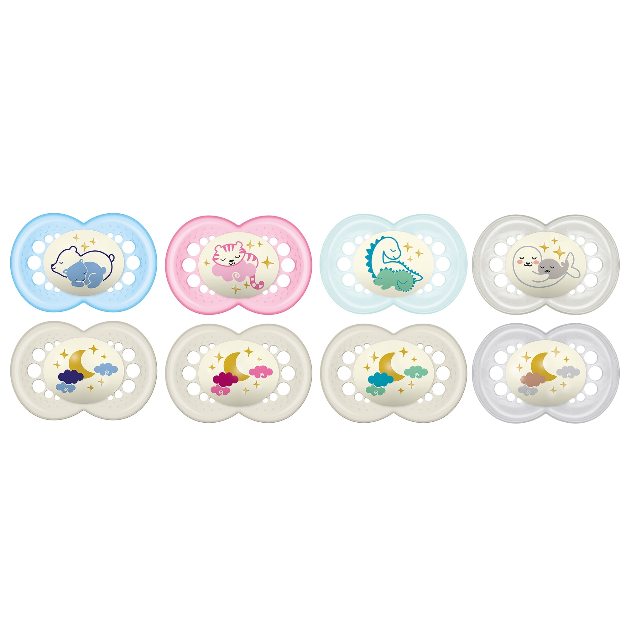 MAM Night Pacifier, 6-16 Months, colors may vary, 2 pack - Walmart.com