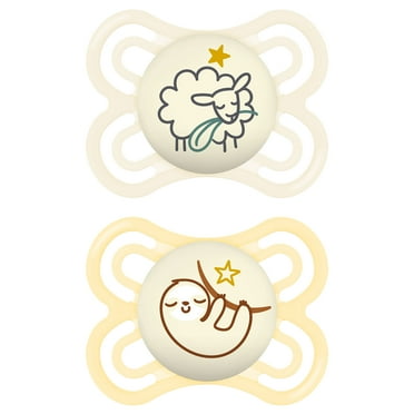 MAM Perfect Night Pacifier, 6+ Months, Girl, 2 pack - Walmart.com