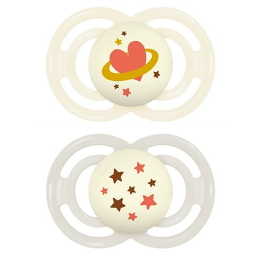 MAM Perfect Night Pacifier, 6+ Months, Girl, 2 pack - Walmart.com