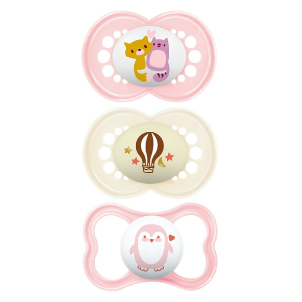 MAM Variety Pack Pacifier, 6+ months, Girl, 3 Pack - Walmart Business ...