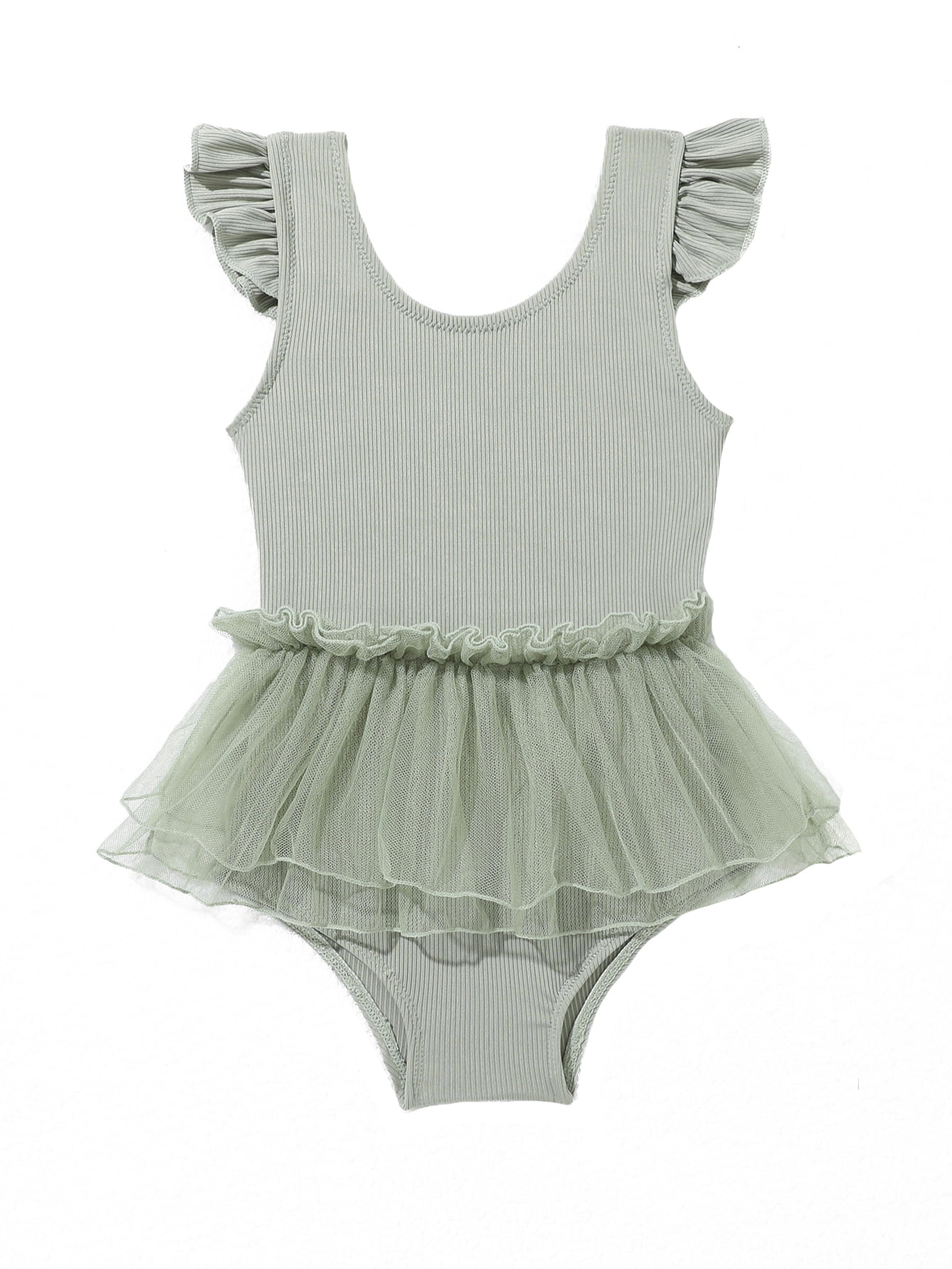 MAMAMI Little Girl Fashion One Piece Swimsuit Toddler Kids Ruffles ...