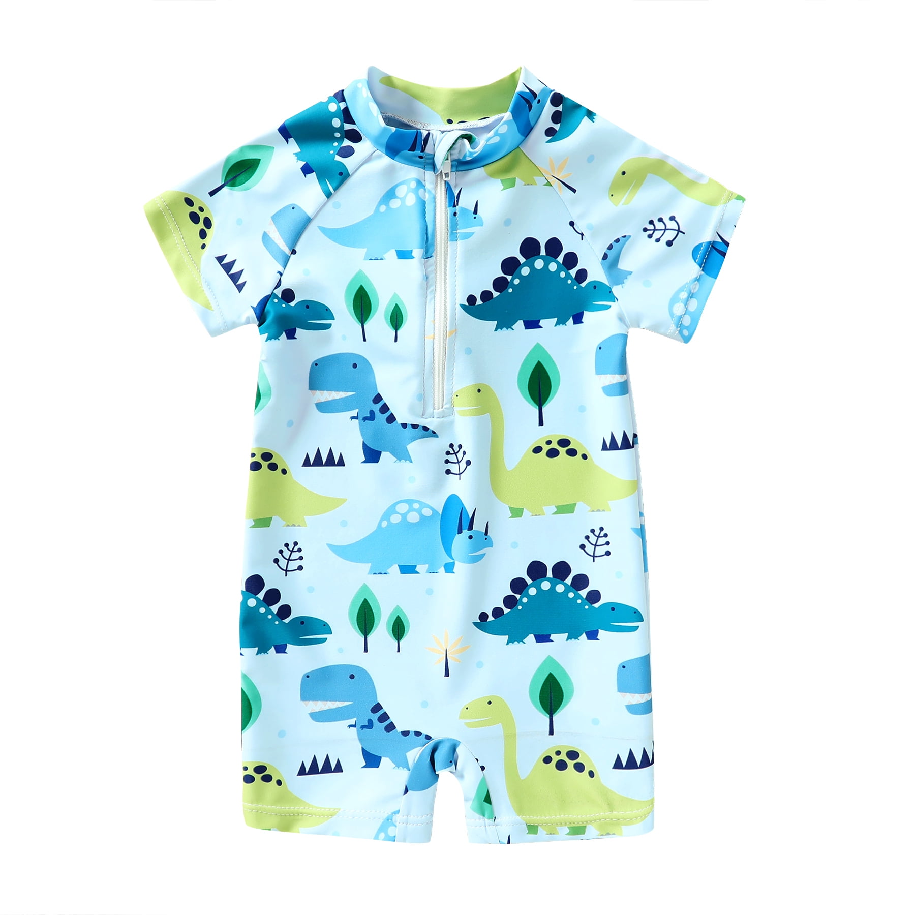 MAMAMI Newborn Infant Baby Boys Swimsuit One-Piece Zipper Cartoon Fish ...