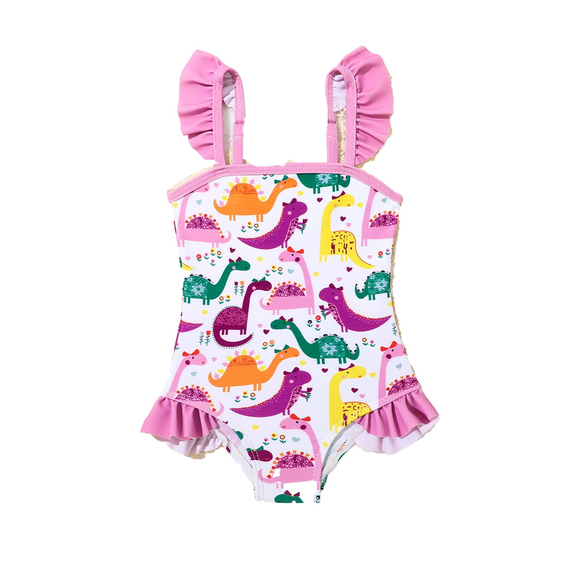 MAMAMI Toddler Baby Girl Swimsuit One Piece Bathing Suit Floral Ruffled ...
