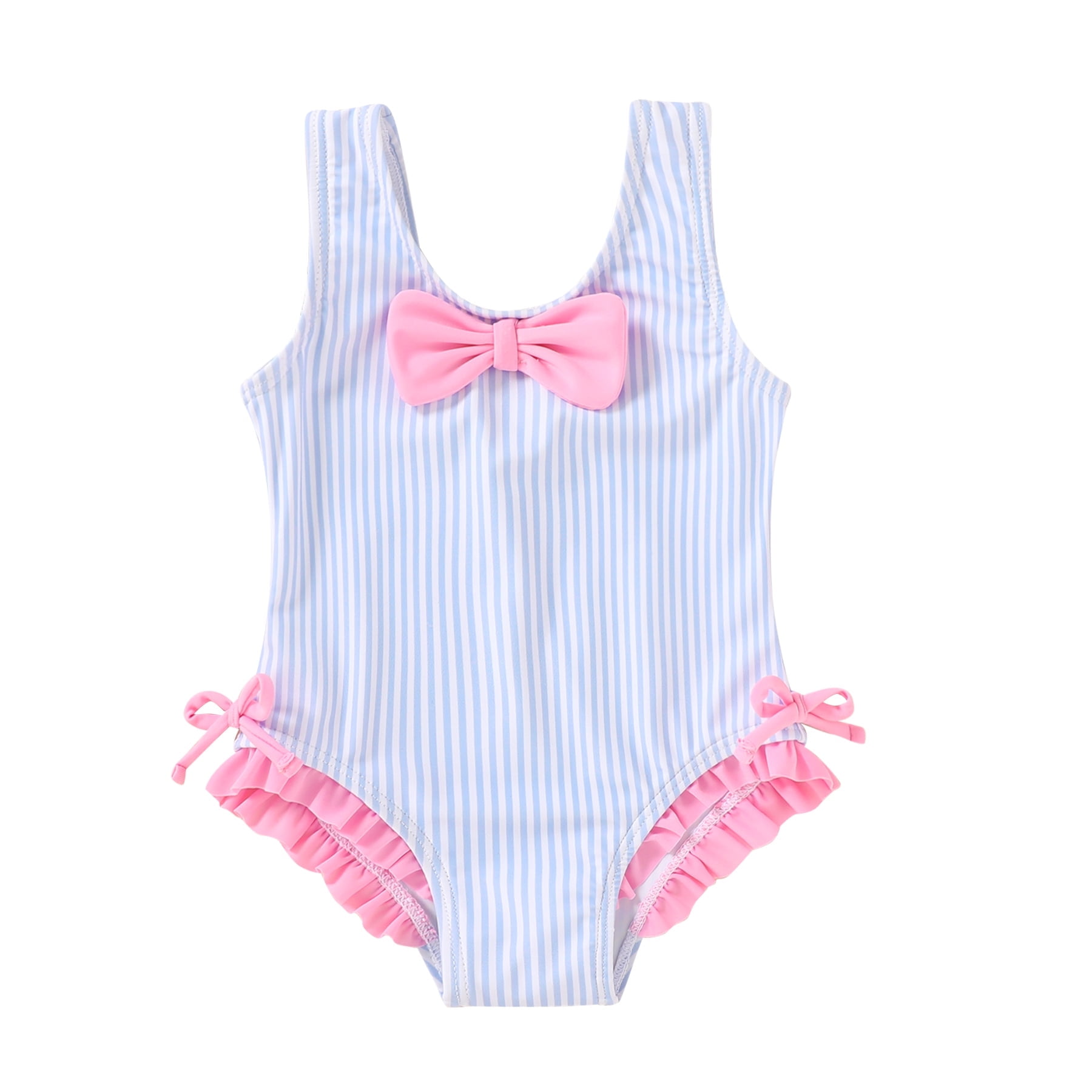 MAMAMI Toddler Baby Girls Swimsuit Summer Sleeveless Cute One-Piece ...