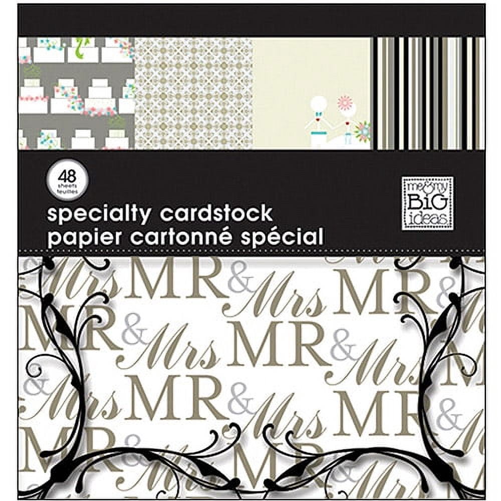 MAMBI Specialty Cardstock Pad 12 Inch X 12 Inch 48 Sheets-Wedding ...