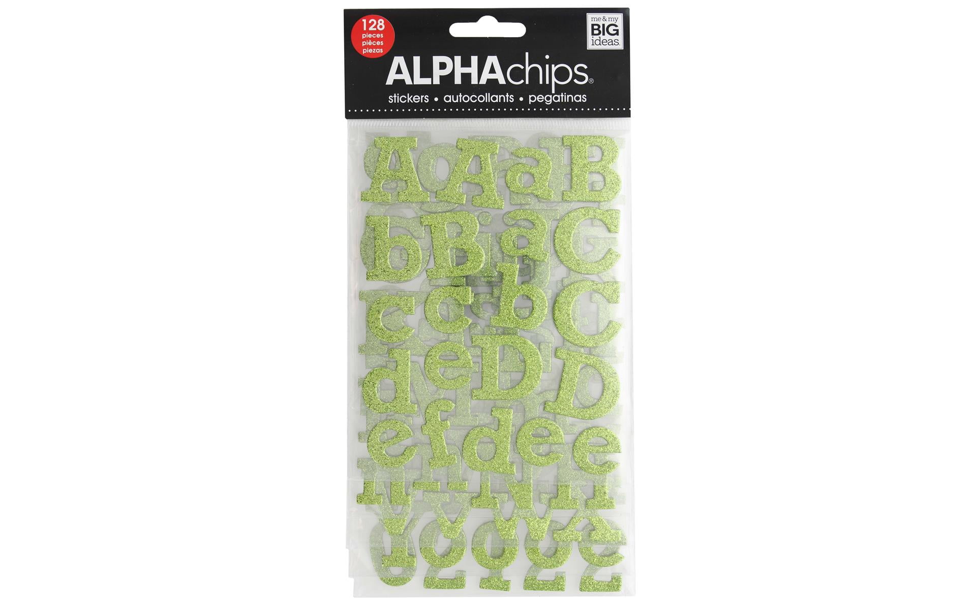 MAMBI Sticker Alphachips Glitter Rockwell Lt Grn - Walmart.com