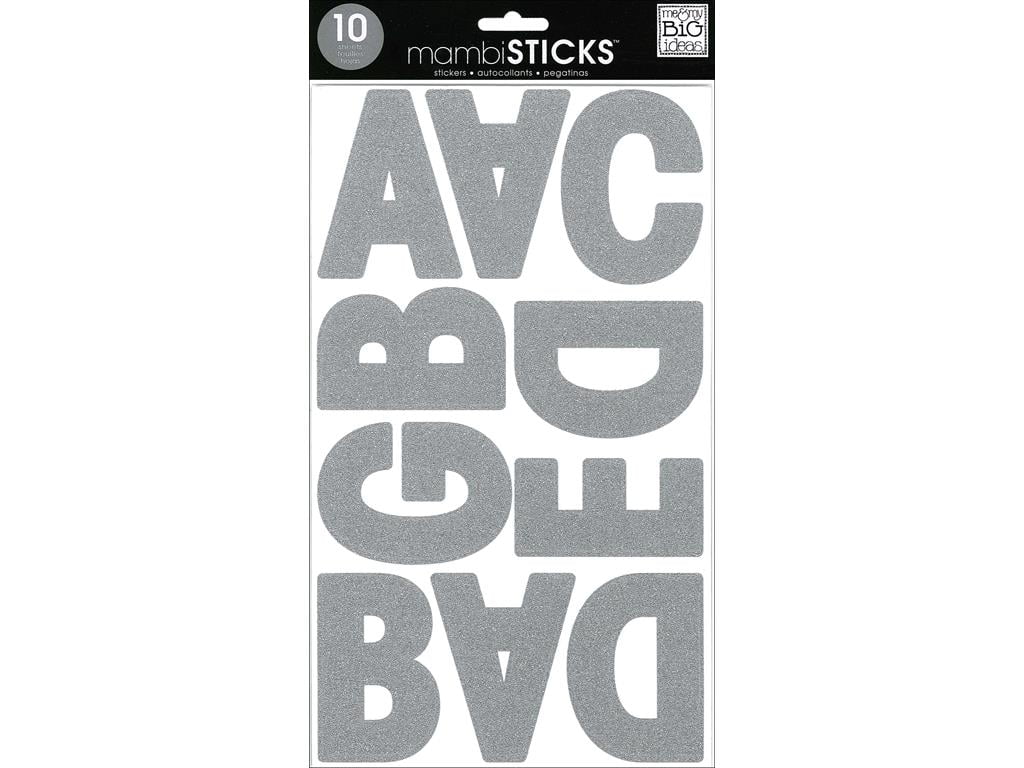 MAMBI Sticks Banner Alpha Garde Glitter Silver - Walmart.com