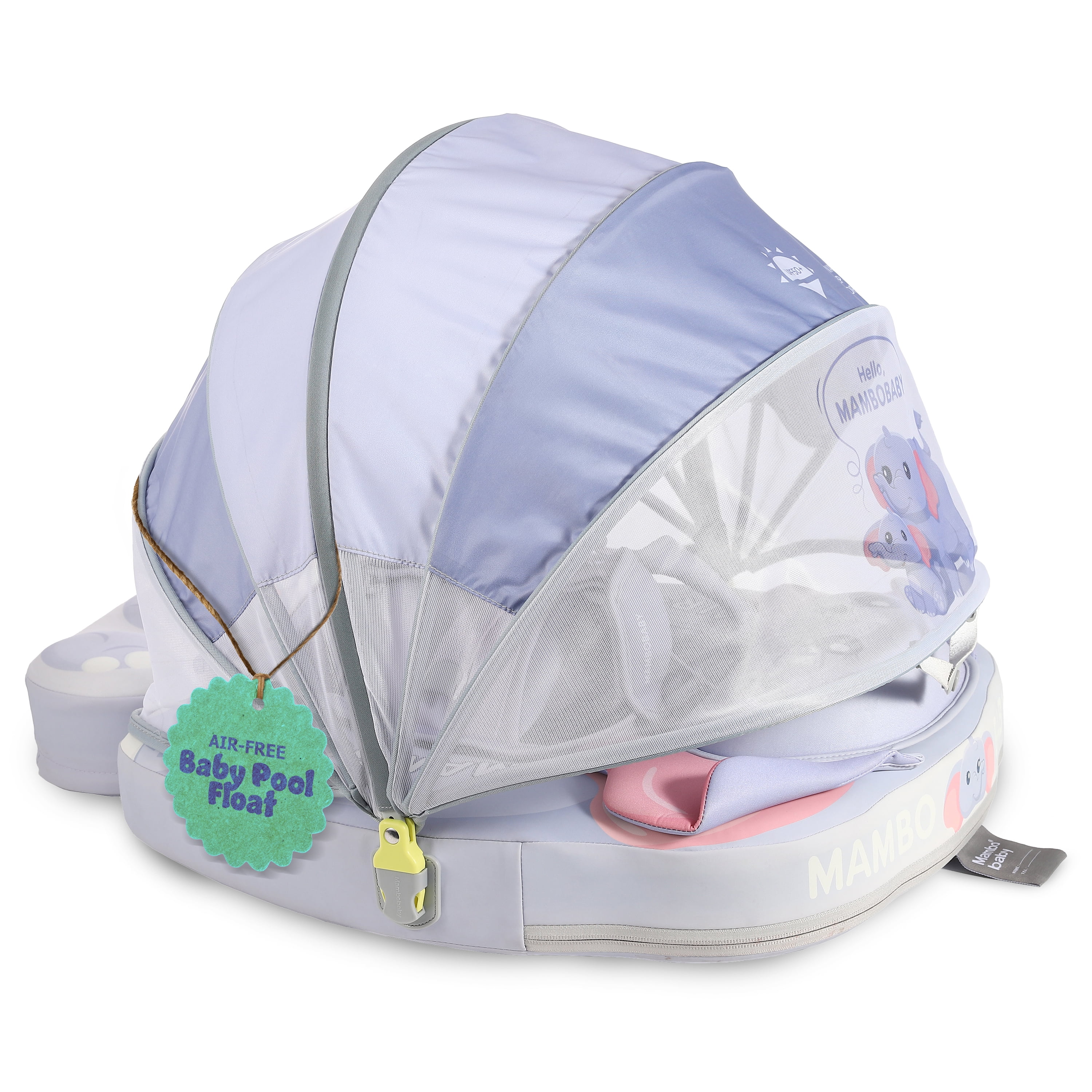 Mambobaby Baby Pool Float with 3D Canopy and Carrier- Blue - Walmart.com