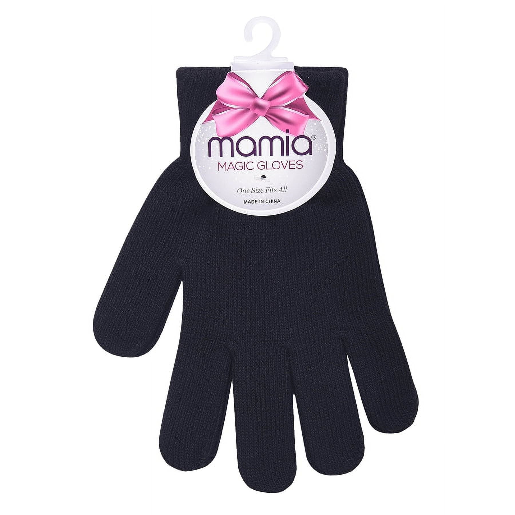 MAMIA 12 Pairs Women's Polyester Knit Black Magic Gloves - Walmart.com