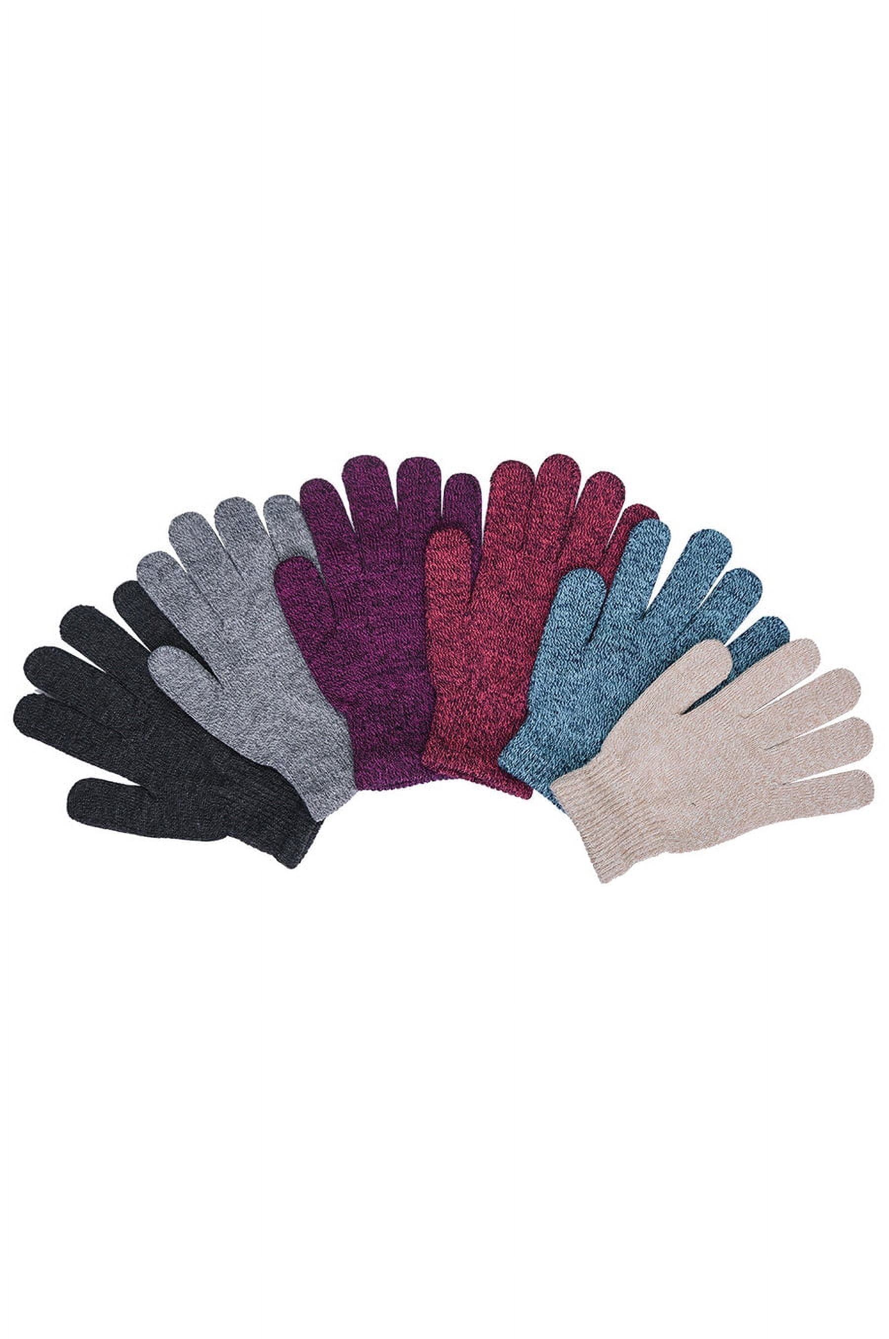 MAMIA 12 Pairs Women's Polyester Knit Marled Magic Gloves - Walmart.com