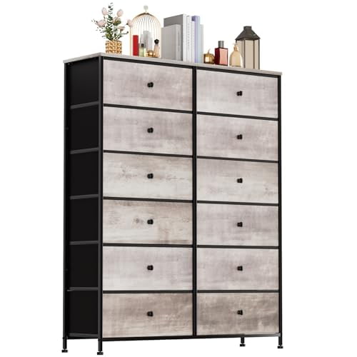 MAMIZO 12-Drawer Dresser, 6-Layer Fabric Storage Cabinet, 35.2'' Extra ...