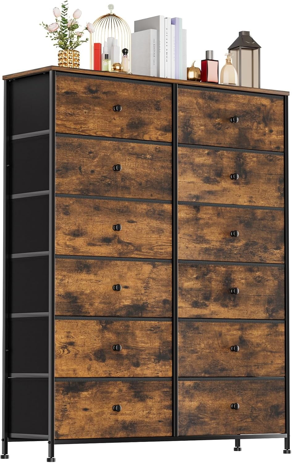 MAMIZO 12-Drawer Dresser, 6-Layer Fabric Storage Cabinet, 35.2'' Extra ...