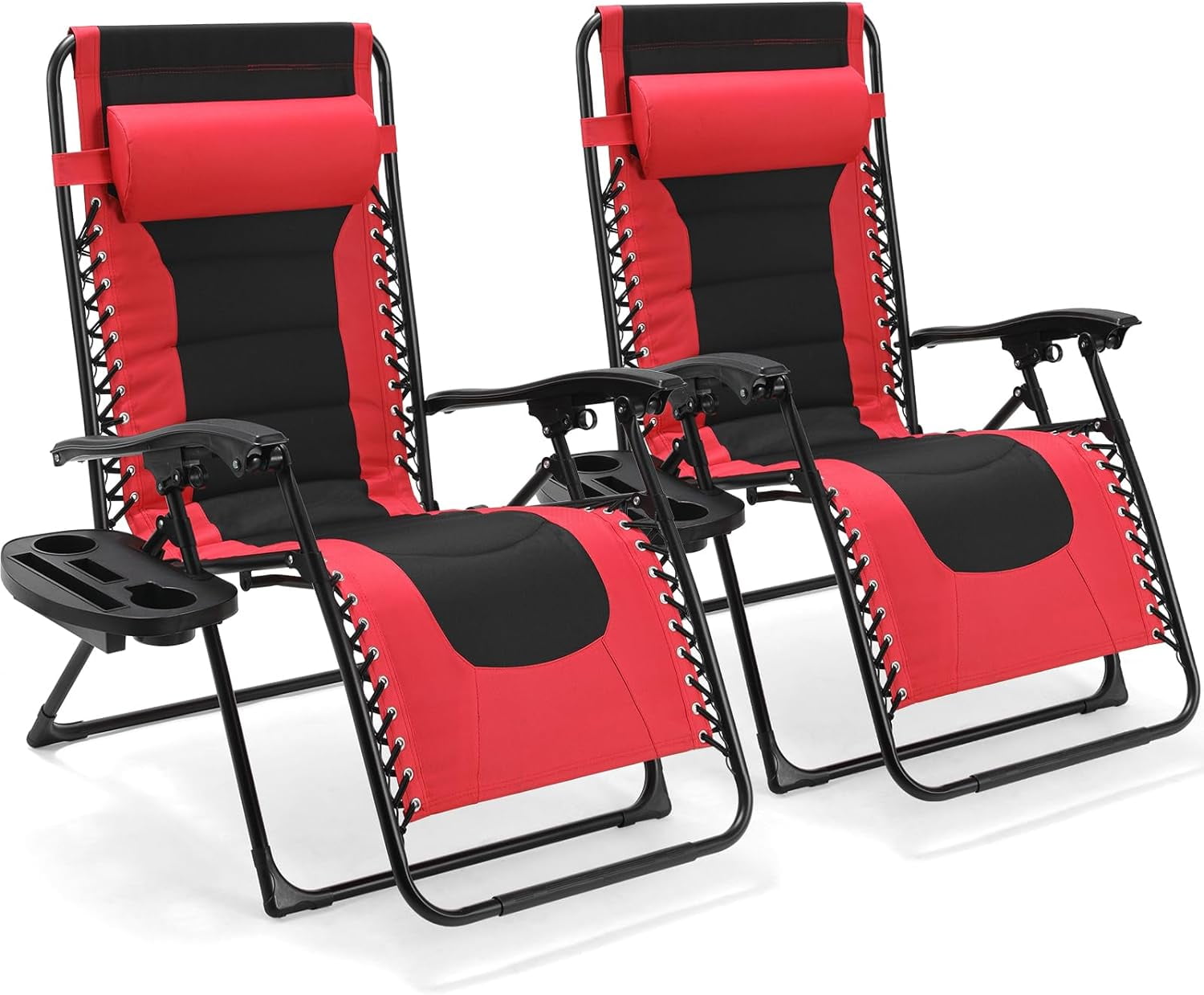 MAMIZO Padded Zero Gravity Chair, Set of 2 Foldable Outdoor Patio ...