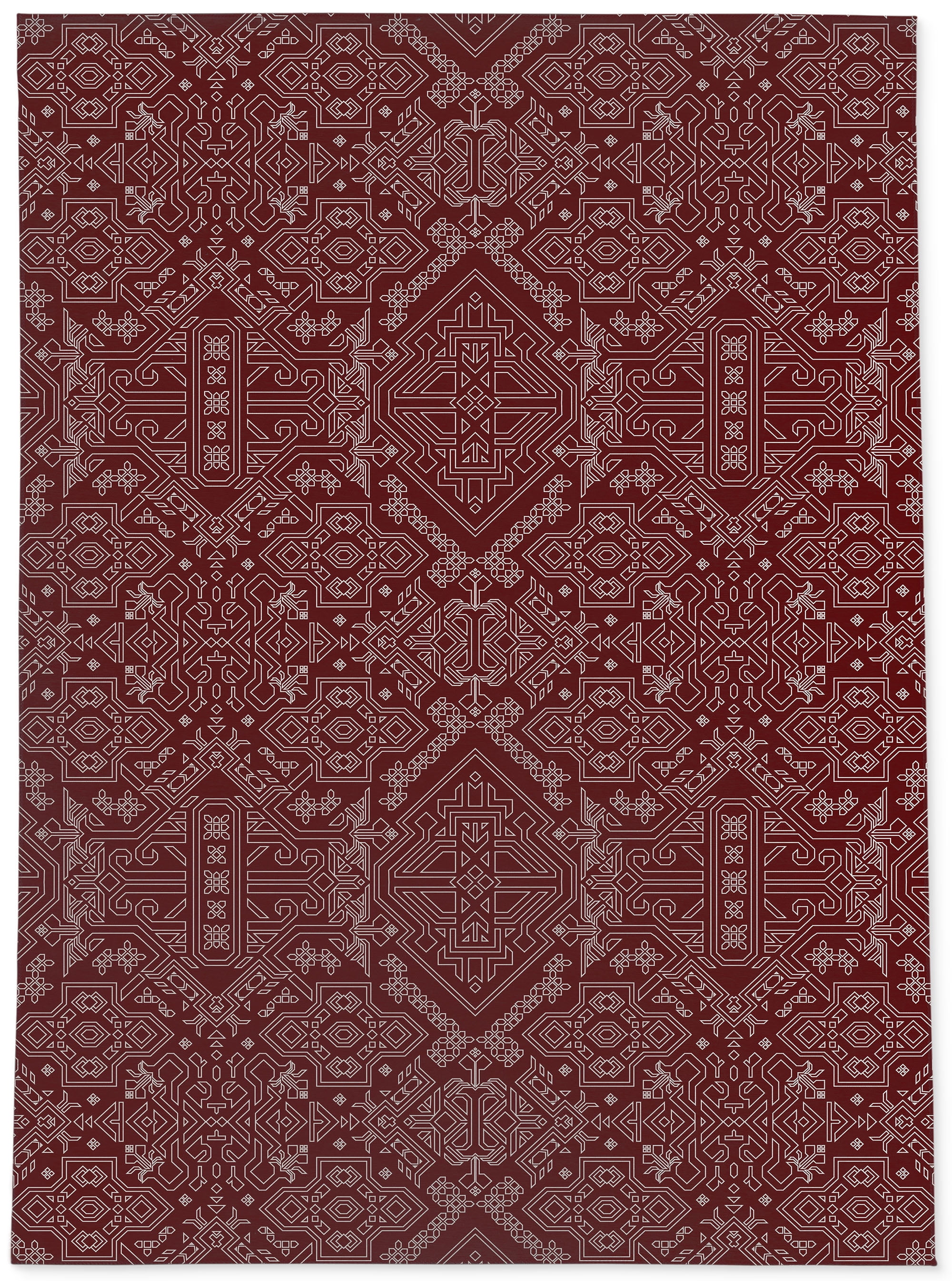 MAMLUK BURGUNDY Outdoor Rug By Kavka Designs - Walmart.com