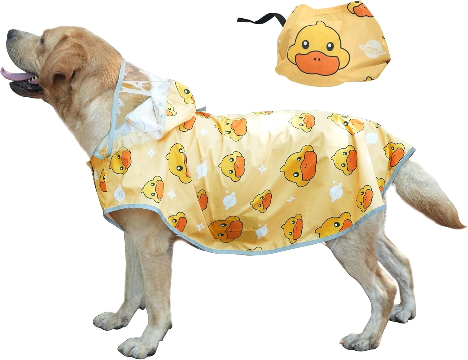 MAMORE Dog Raincoat Hooded Slicker Poncho with Leash Hole, Waterproof ...